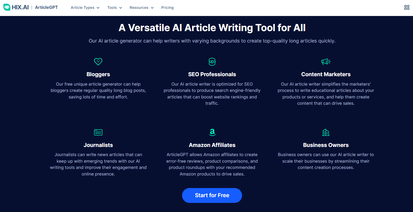 ArticleGPT Overview: Best for Fact-Based Article Writing